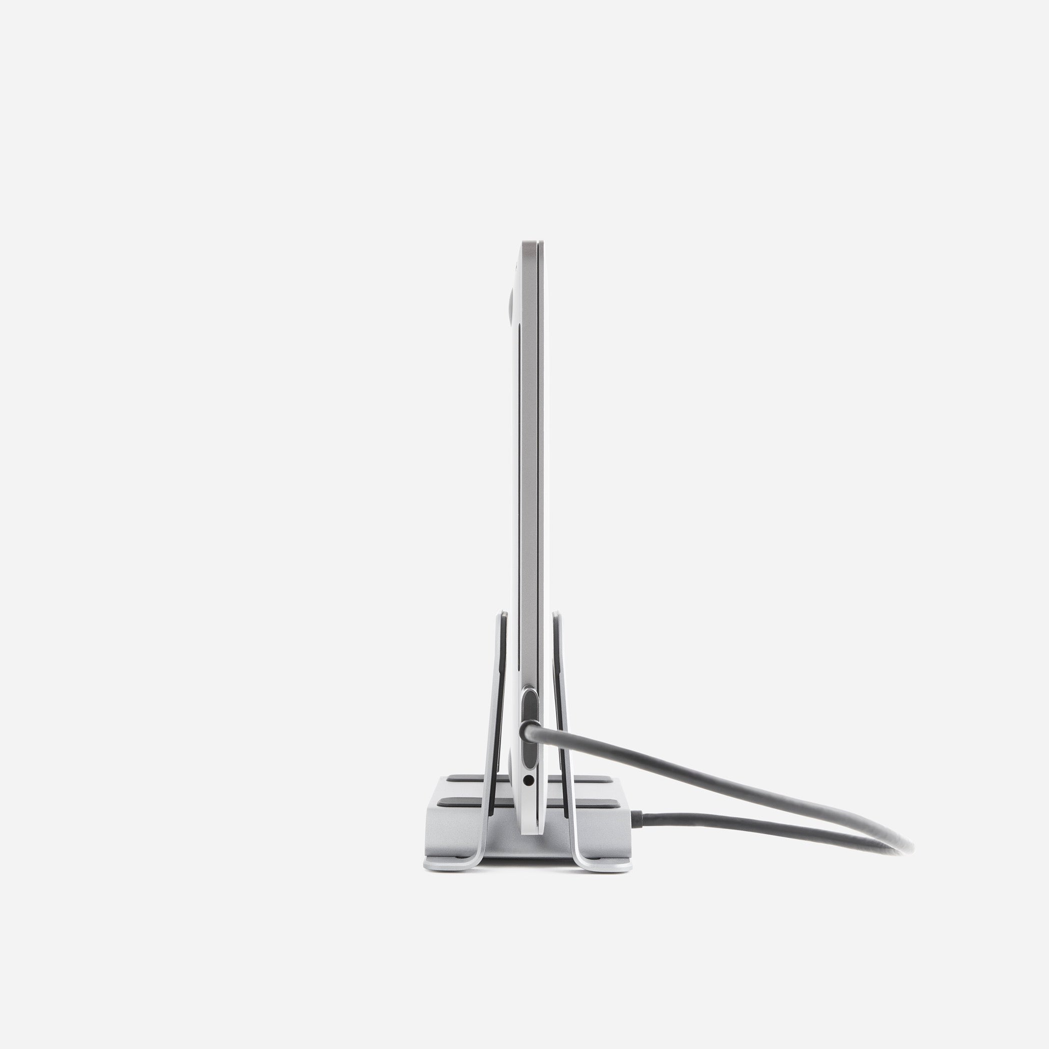 Vertical MacBook Stand with Integrated Hub – HumanCentric